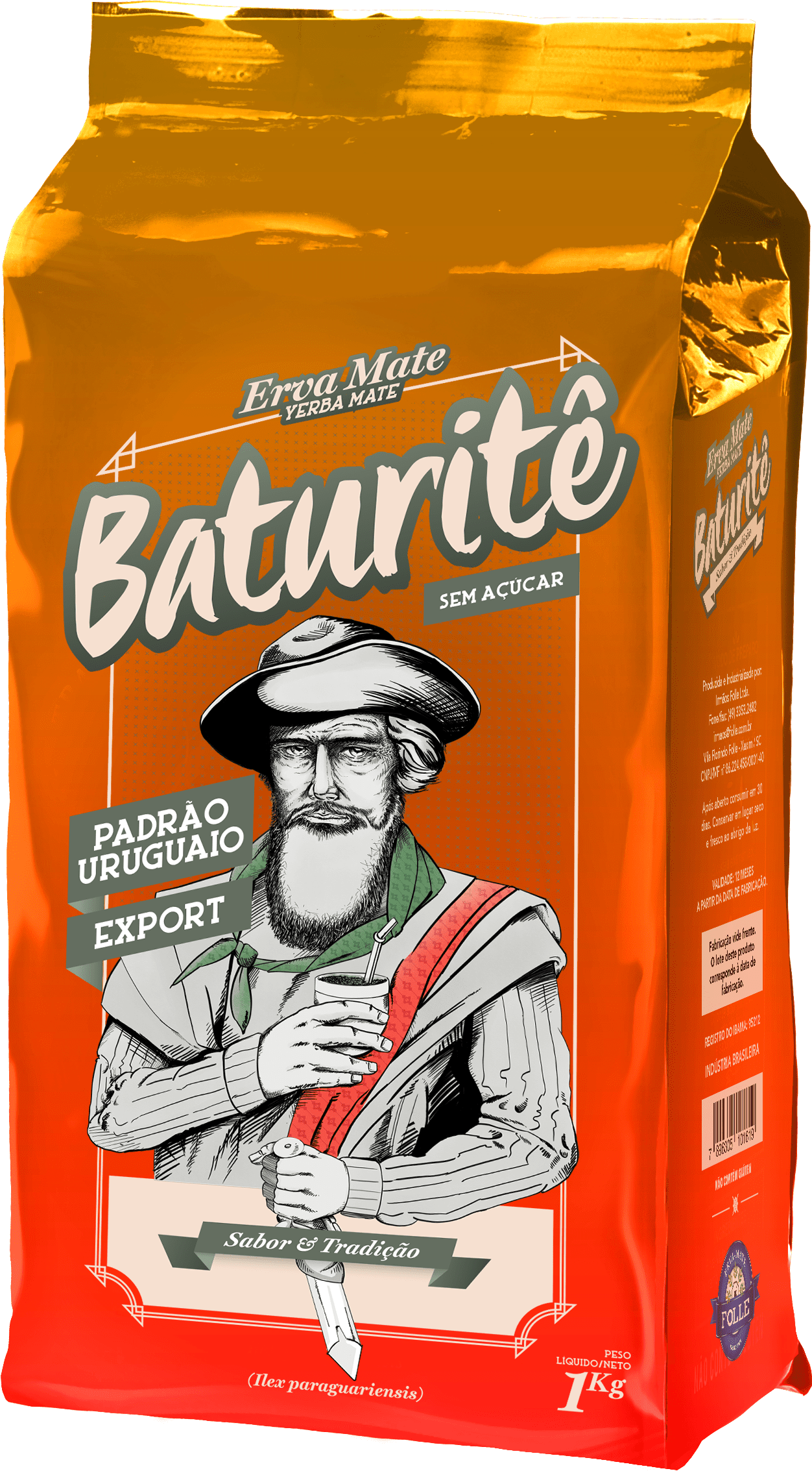 Baturitê EXPORT - Padrão Uruguaio 1KG - Ervateira Folle